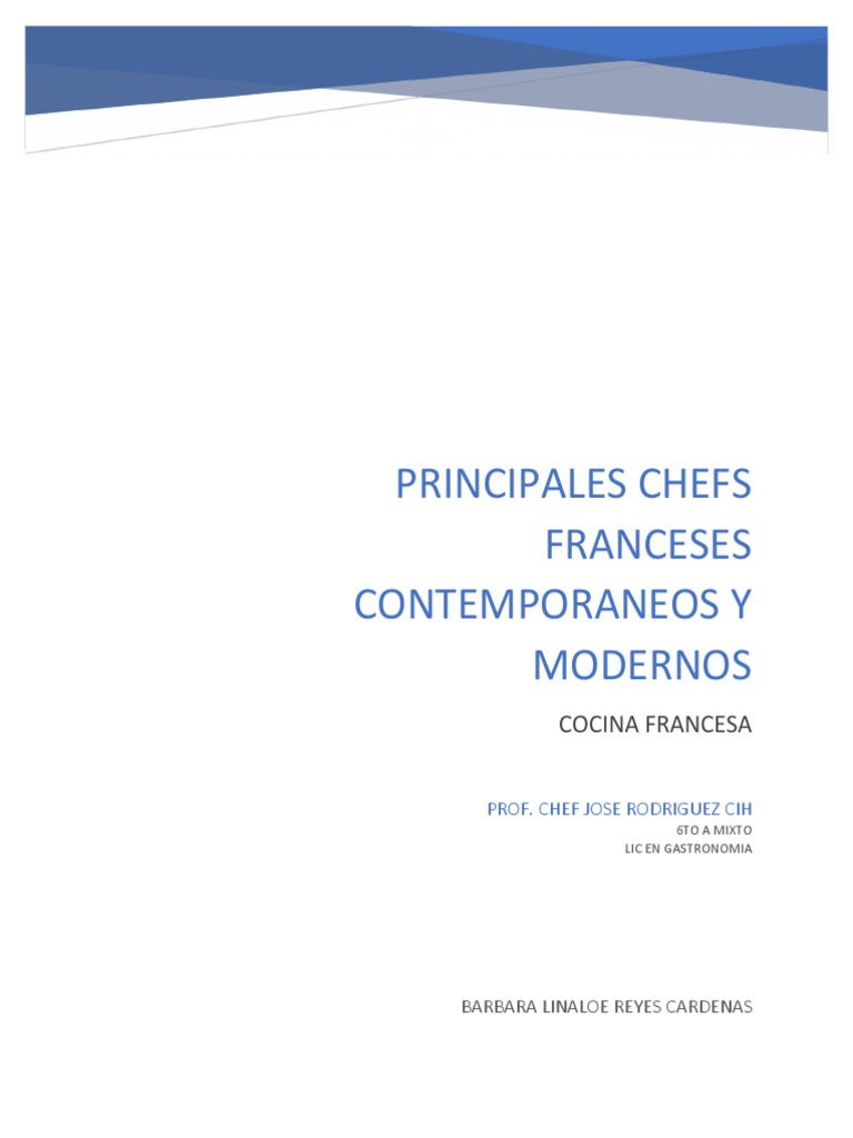 François Vatel y su legado gastronómico | PDF | Cocina francés | Cocinando