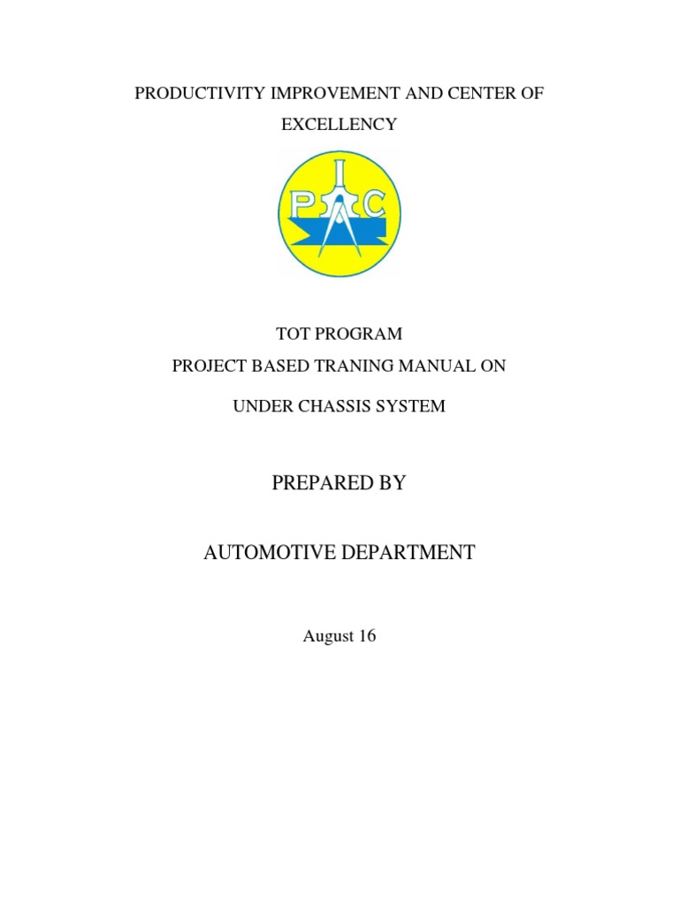 Under Chassis System Training Manual | PDF | Axle | Nut (Hardware)