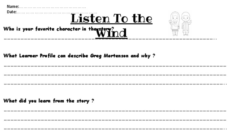Listen To The Wind Worksheet | PDF