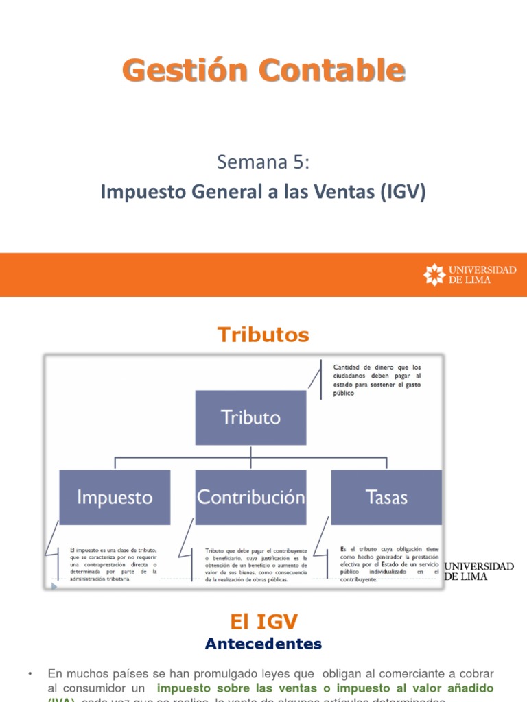 GC - Impuesto General A Las Ventas (IGV) | PDF | Impuestos | Impuesto sobre la renta