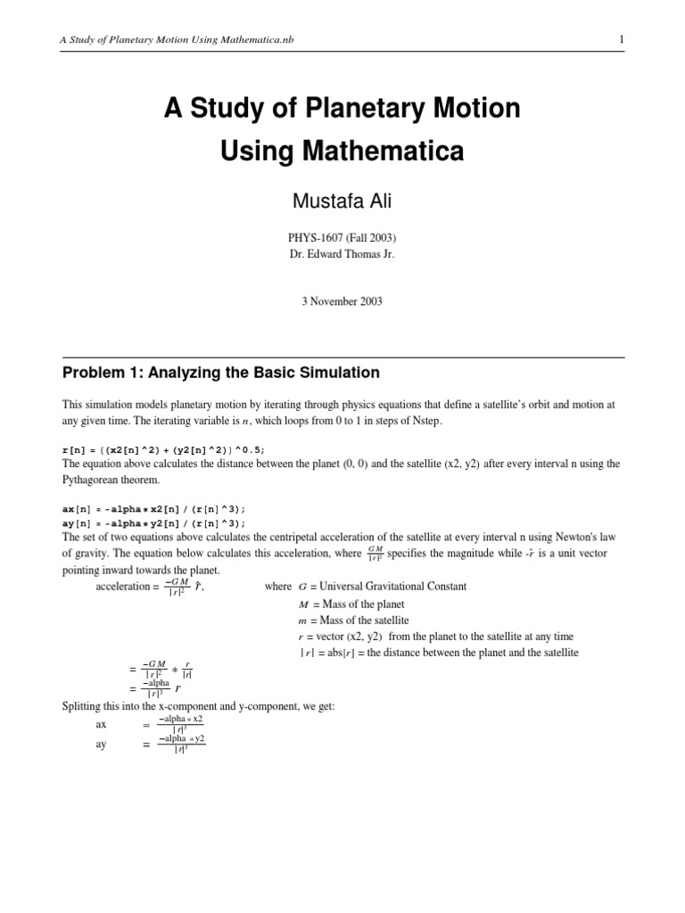Planetary Motion | PDF | Orbit | Planets