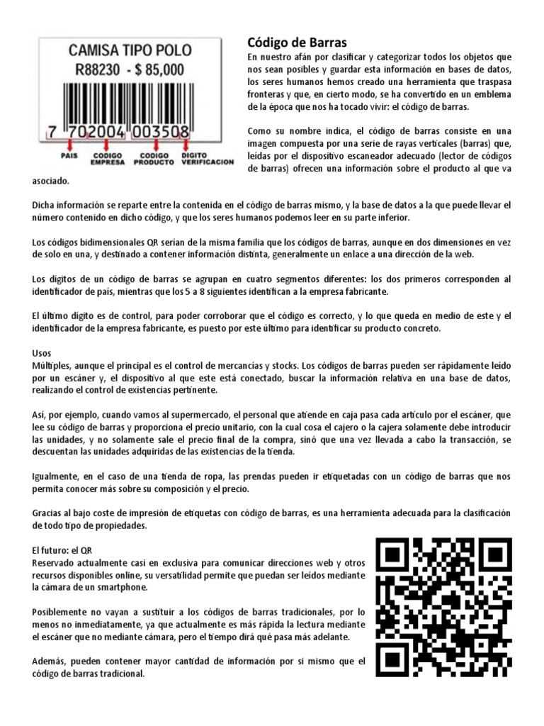 Código de Barras | PDF