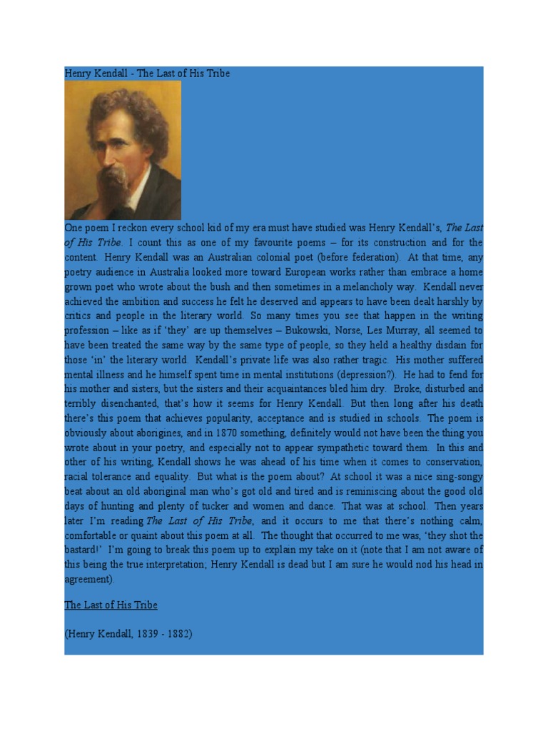 Henry Kendall | PDF | Poetry