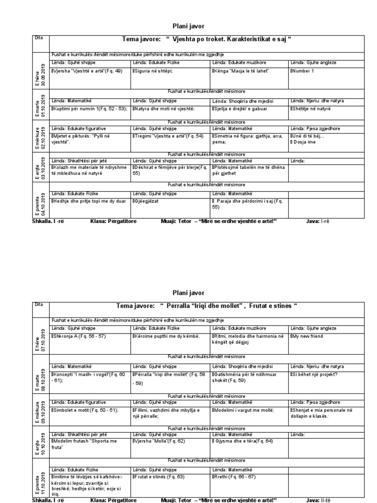 Plani Javore T | PDF