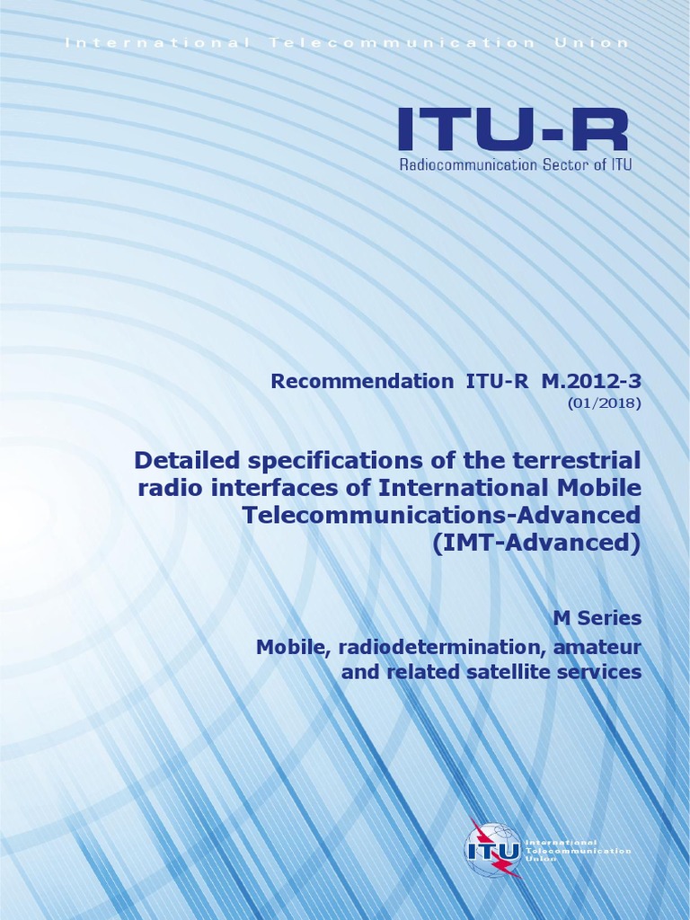 Detailed Specifications of The Terrestrial ITU R | Download Free PDF | Duplex ...
