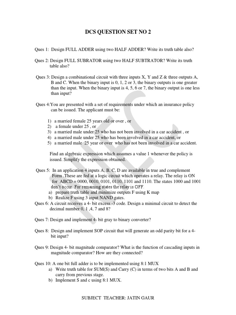 Uploads Question Bank Btech 4sem Ece DCS Question Set 2 | PDF