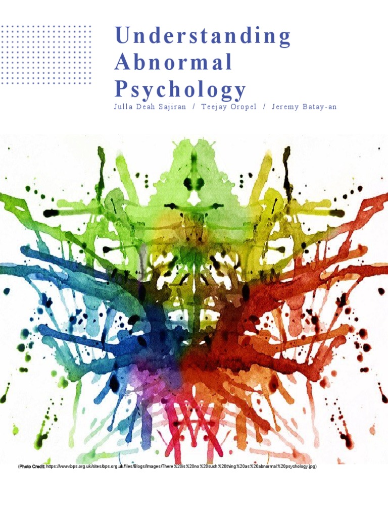 Understanding Abnormal Psychology | PDF | Mental Disorder | Abnormal ...