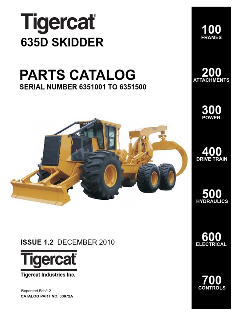 Tigercat 635D Skidder Parts Catalog | PDF