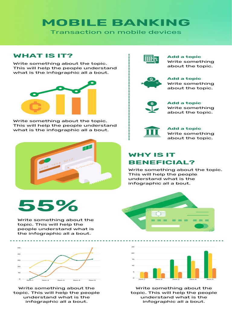 Gradient Mobile Banking Infographic | PDF | Information Age | Mobile ...