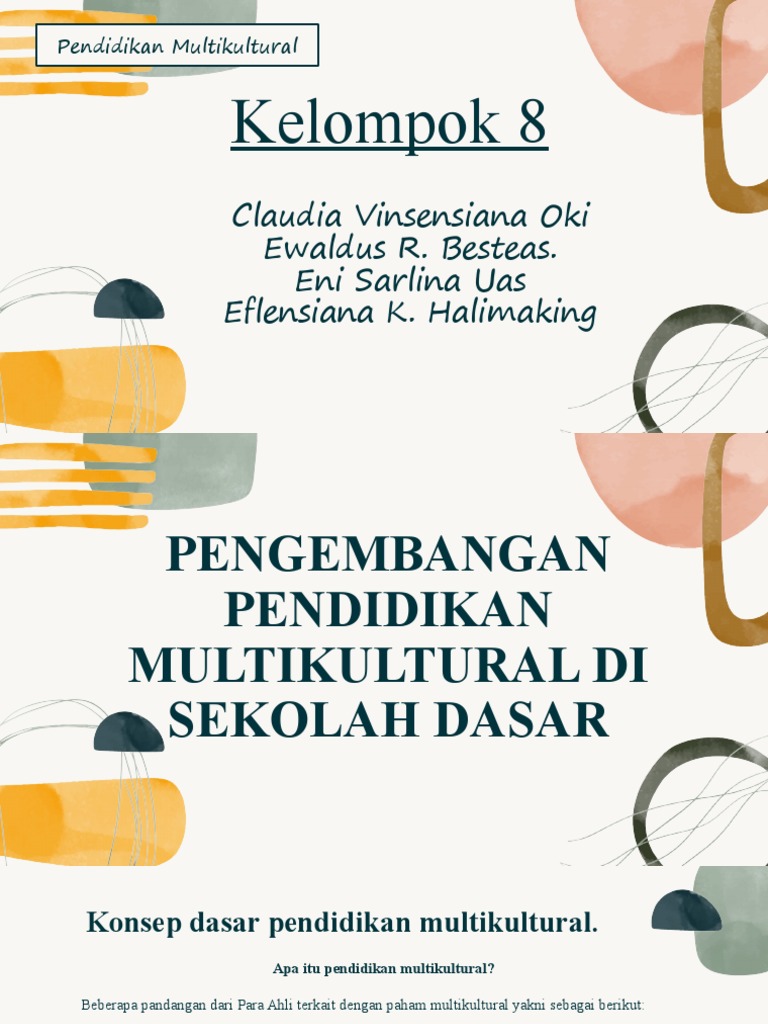PPT-kelompok 8 Pendidikan Multikultural | PDF