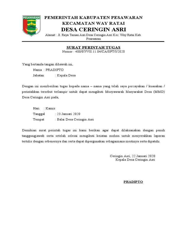 Jan 2020 SPT Desa | PDF