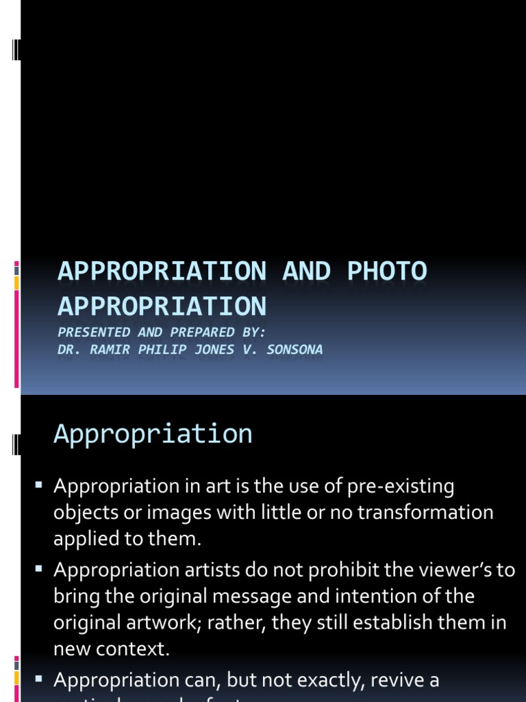 PHOTO APPROPRIATION Ram | PDF | Plastic Arts | Aesthetics