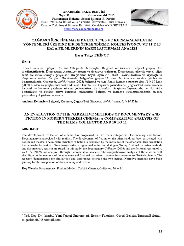 Belgesel Ve Kurmaca Anlatim Yöntemleri̇ | PDF