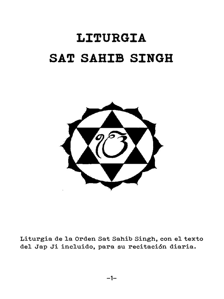 Liturgia Sat Sahib Singh | PDF | Oración | Amor