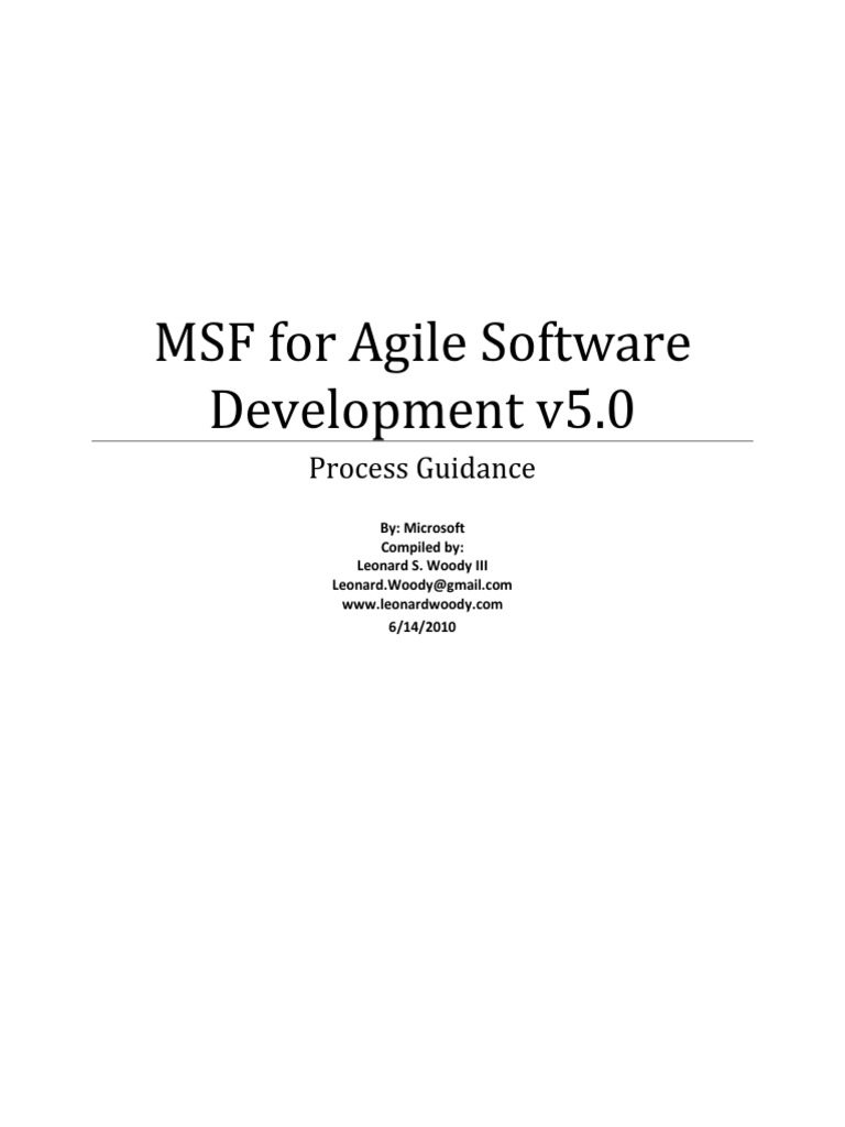 MSF For Agile | PDF | Scrum (Software Development) | Agile Software ...