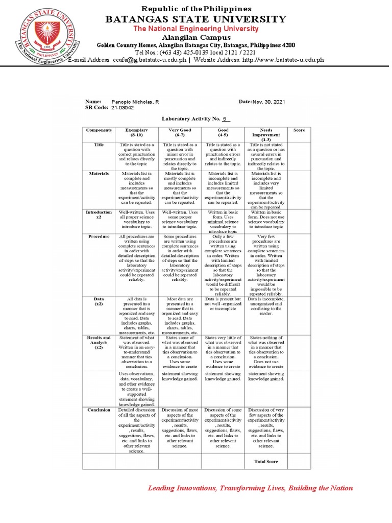 Lab Report Activity No.5 Panopio - Final | PDF | Electrical Network | Resistor
