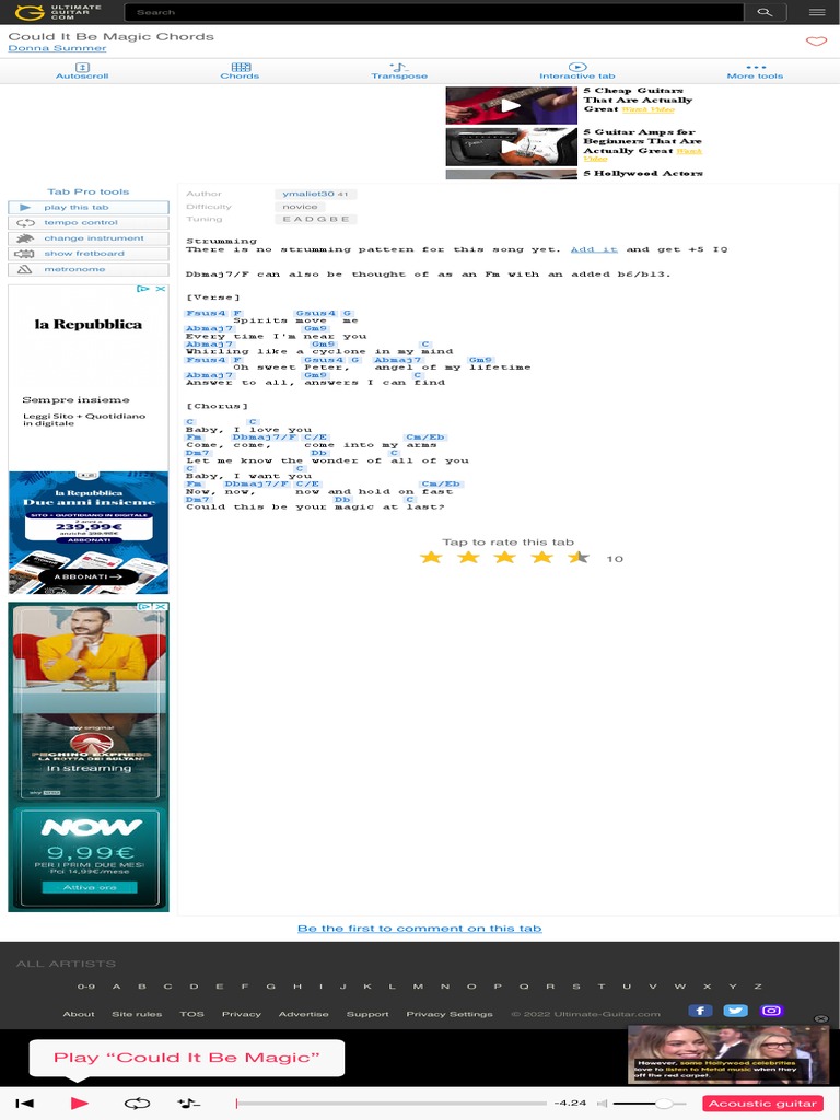 Could It Be Magic Chords | PDF | Guitars | Popular Music