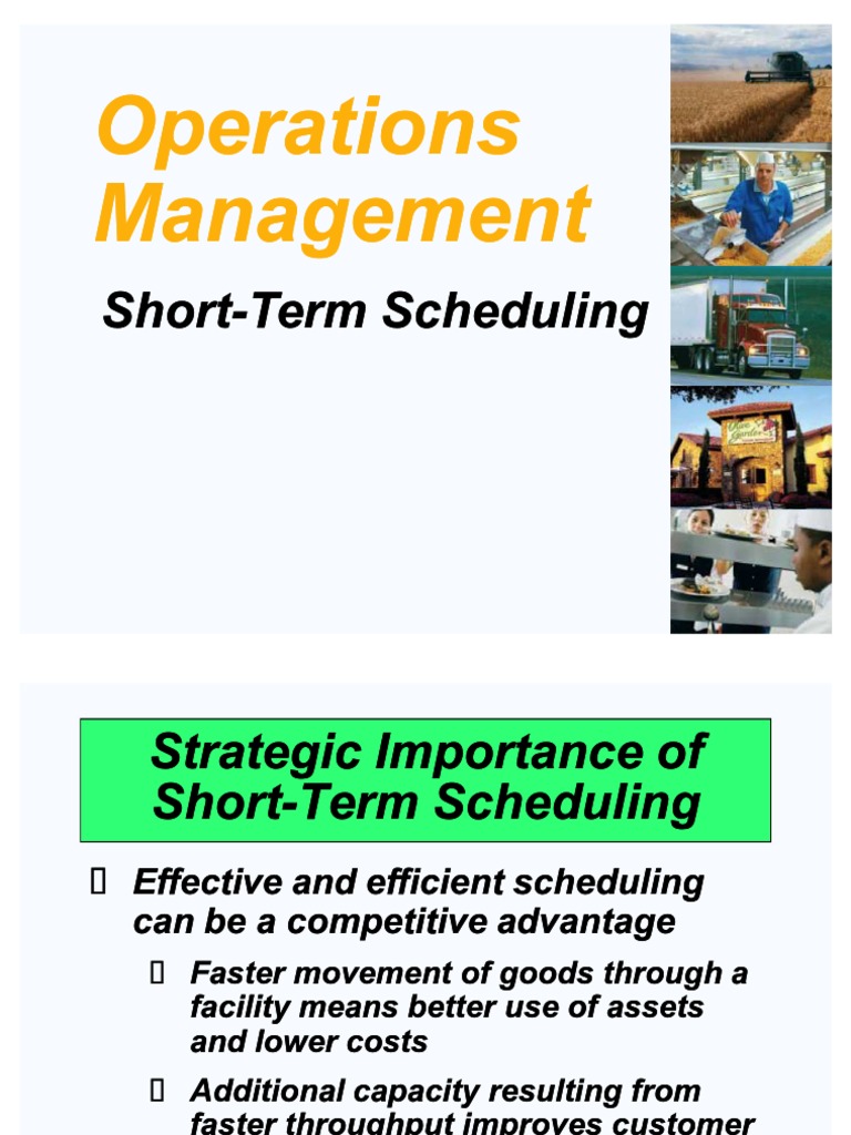 Short Term Scheduling | PDF | Scheduling (Production Processes ...