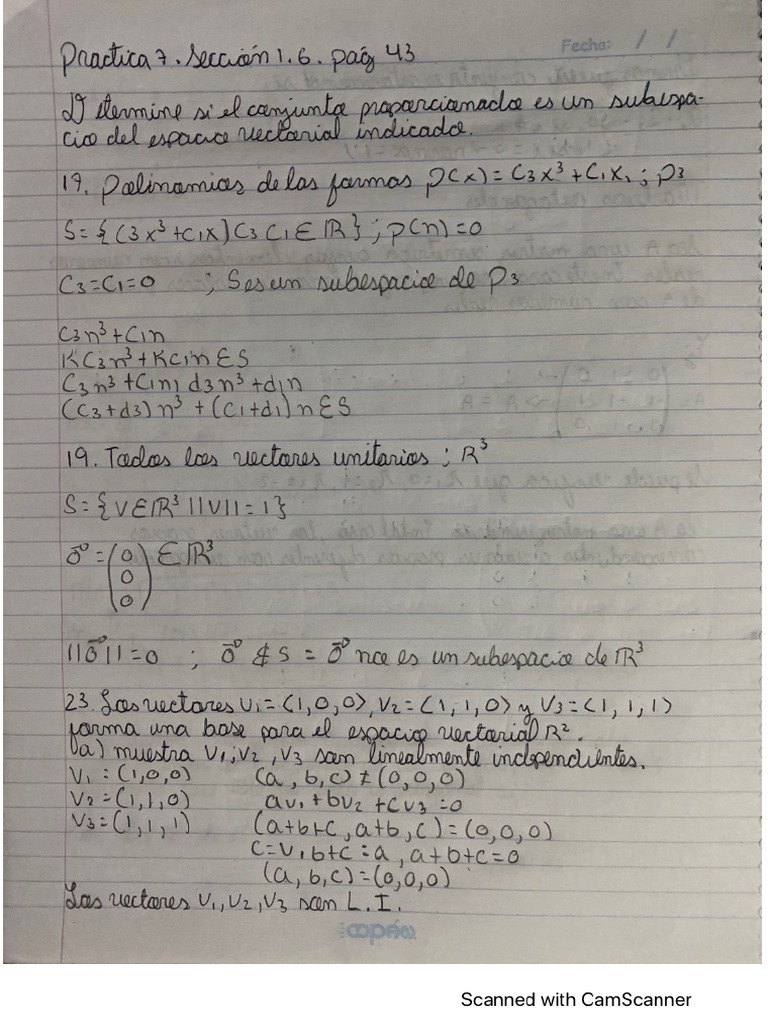 Álgebra Lineal 7 y 8 | PDF