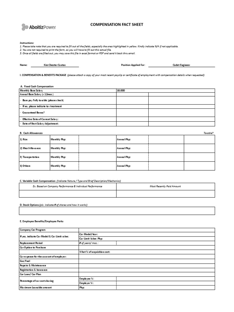 Compensation Fact Sheet | PDF | Employee Benefits | Employment