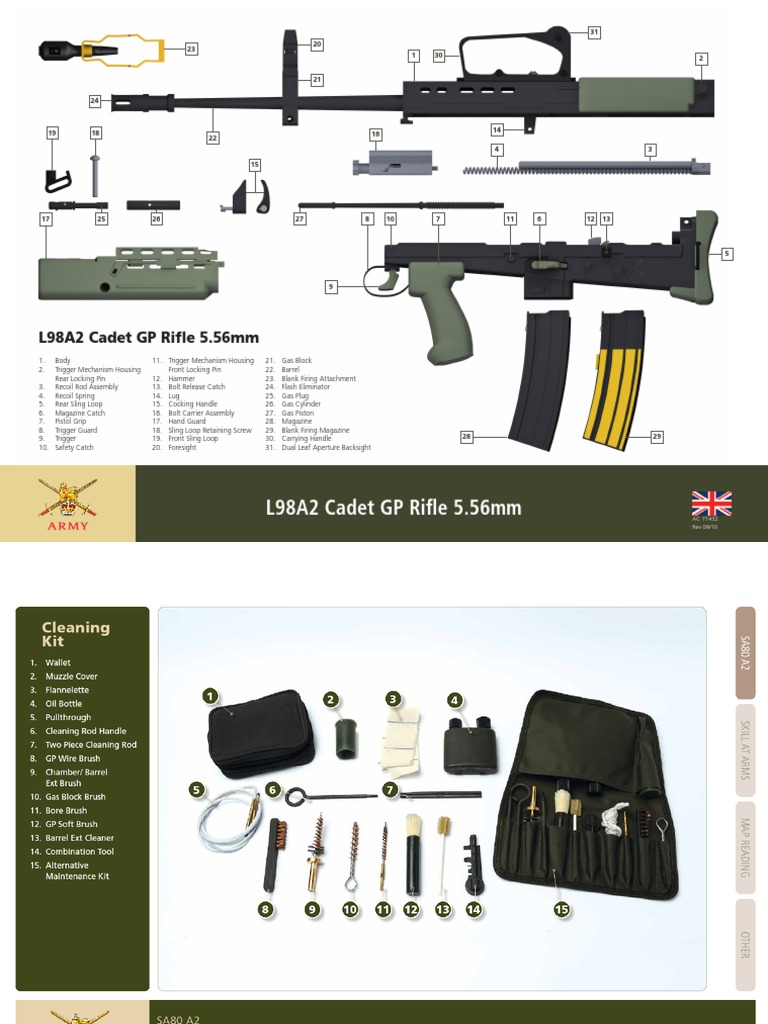 An Illustrated Parts Breakdown of an L98A2 Cadet GP Rifle | PDF ...
