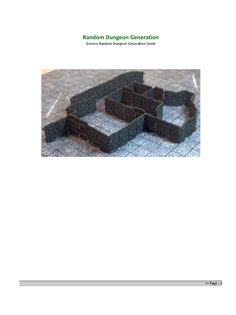Generic Random Dungeon Generation Guide | PDF