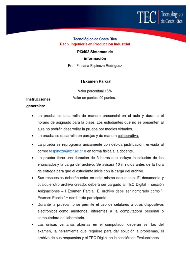 I Examen Parcial Sdi Reyshell Mora Edwin Morales | PDF | Business | Marketing