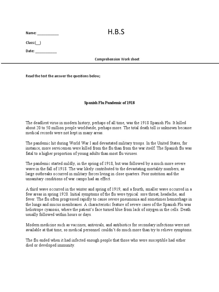 Spanish Flu Pandemic of 1918 Overview | PDF | Influenza | Pandemic