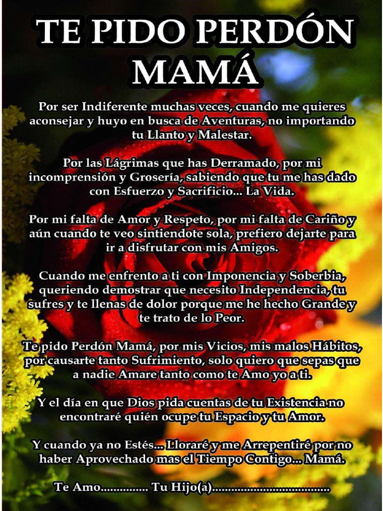 Te Pido Perdon Mama | PDF Te Pido Perdon Mama | PDF