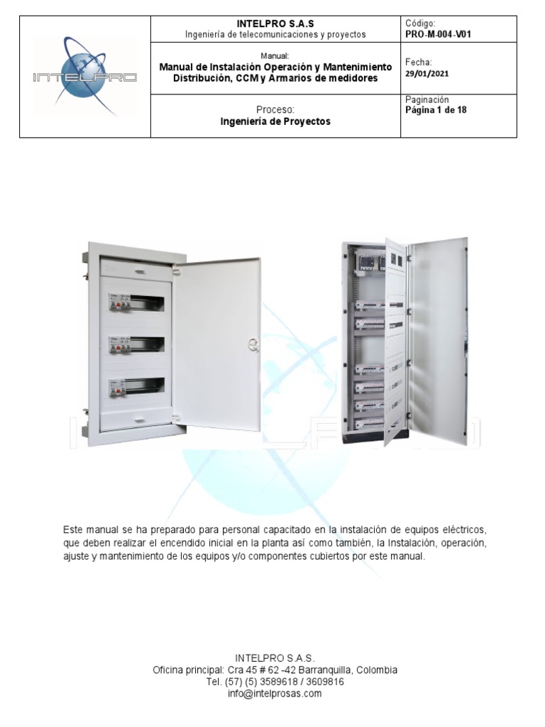(PRO-M-004-V01) Manual de Instalacion Operacion y Mantenimiento ...