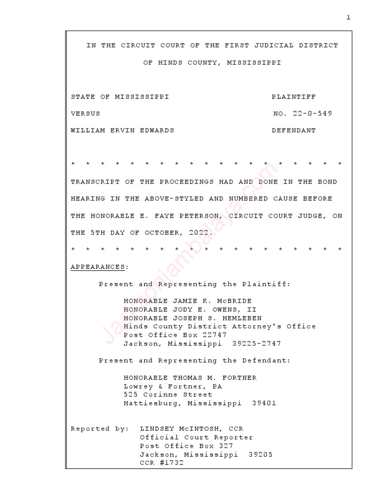 Napoleon Transcript Prelim WM | PDF | Witness | Evidence (Law)