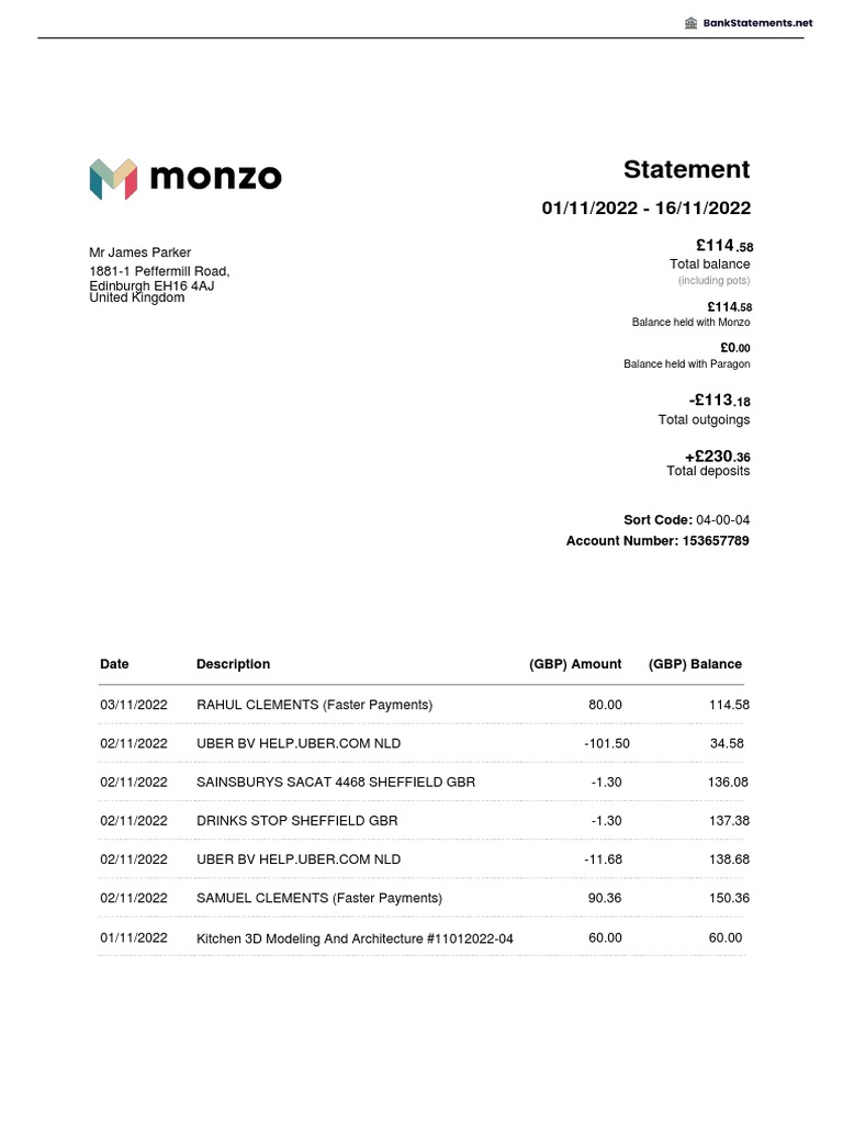 Statement: (Including Pots) | PDF | Payments | Financial Technology