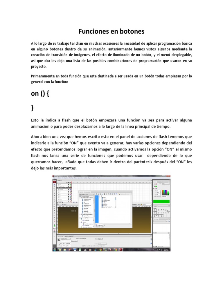 Funciones en Botones | PDF | Adobe Flash | Software