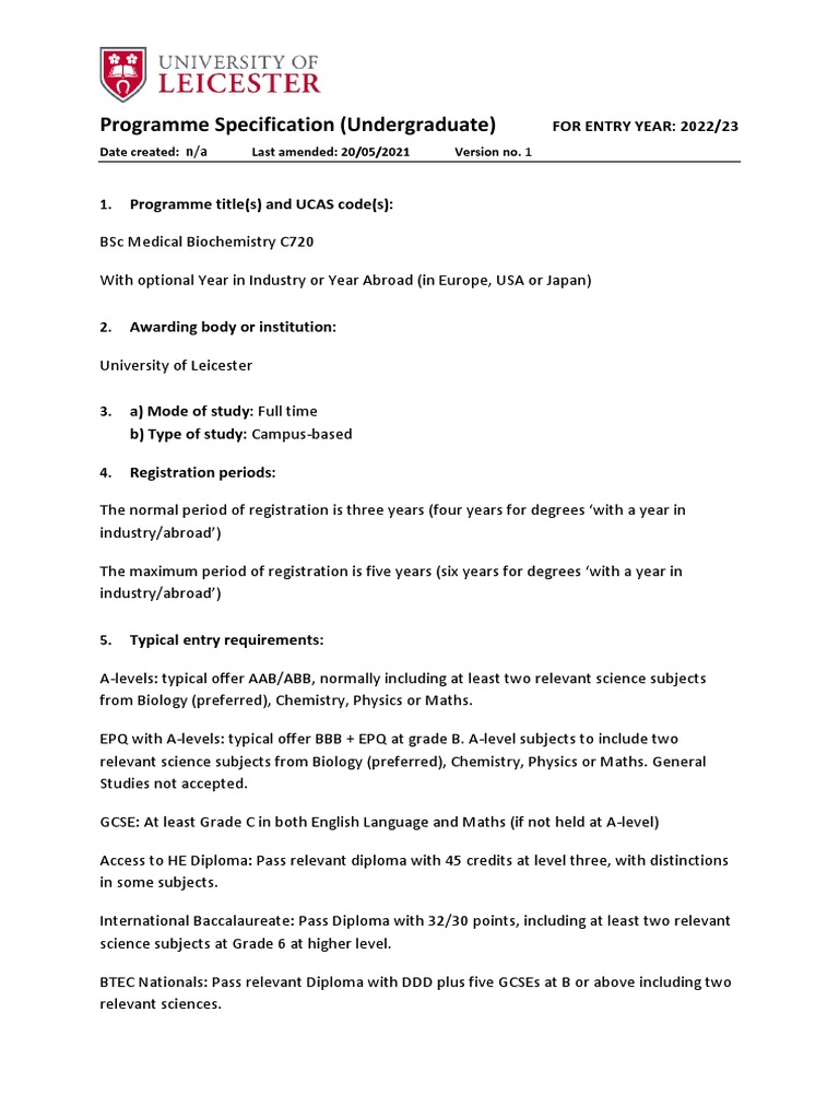Medical Biochemistry BSC | PDF | Teaching Method | Lecture