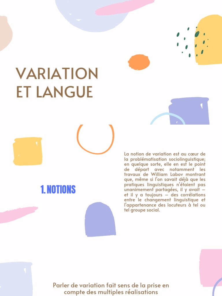 Types de variation linguistique | PDF | Sociolinguistique | Langue ...