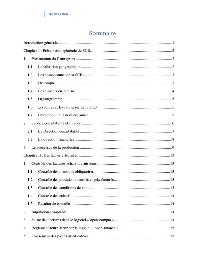Rapport de Stage | PDF