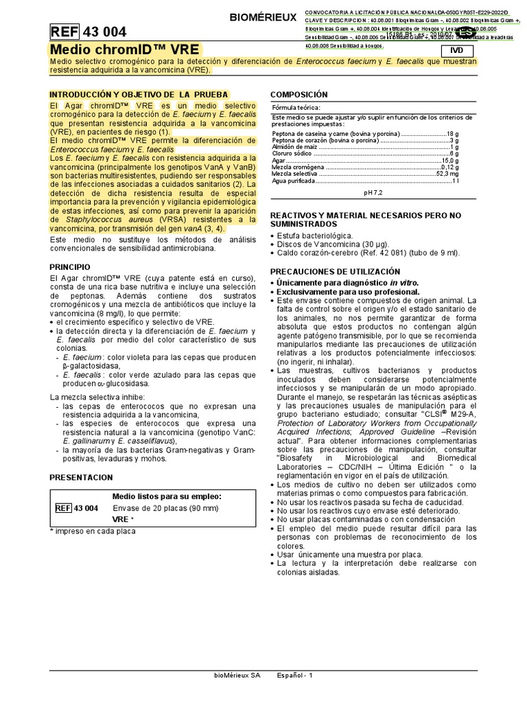 ChromID VRE BMX Edit | PDF