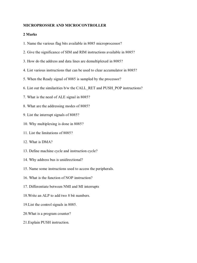 Microprosser and Micro Controller | PDF | Instruction Set | Assembly Language