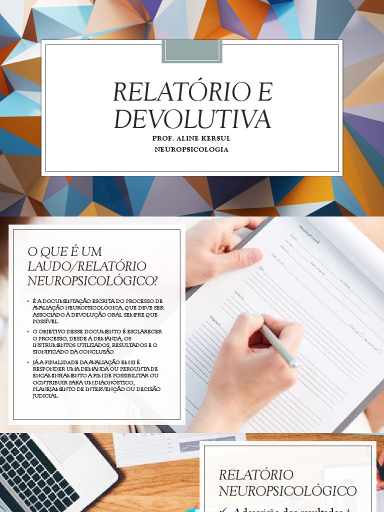 Relatório e Devolutiva | PDF | Neuropsicologia | Psiquiatria