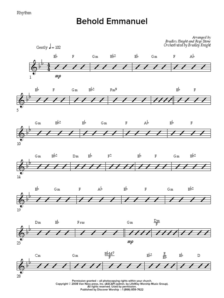 7 - Behold Emmanuel - Rhythm | PDF