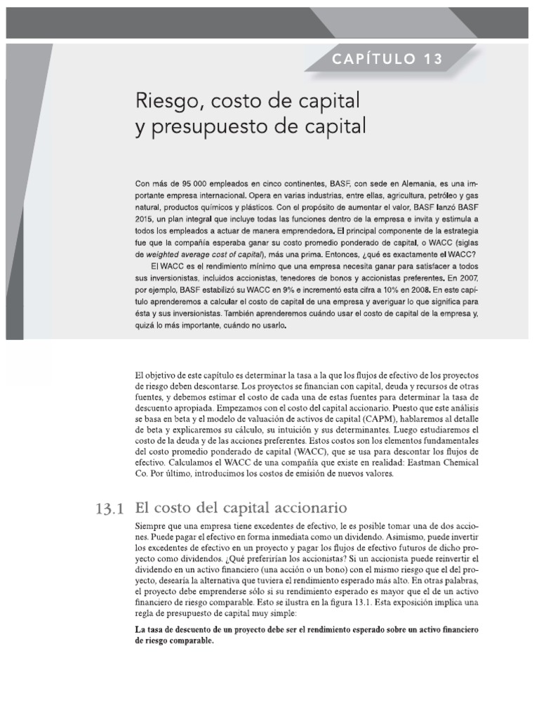 Lectura - Cap 13 Ross | PDF