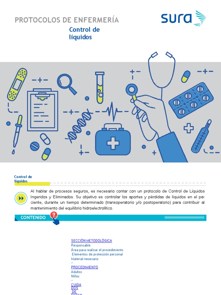 Protocolo de Enfermería Control de Líquidos Urgencias y Ucri Sura | PDF ...