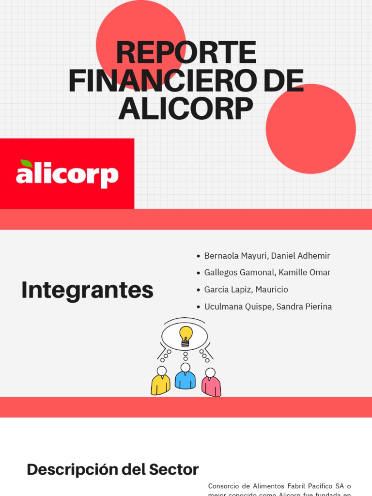Reporte Financiero de Alicorp | PDF | Finanzas y dinero