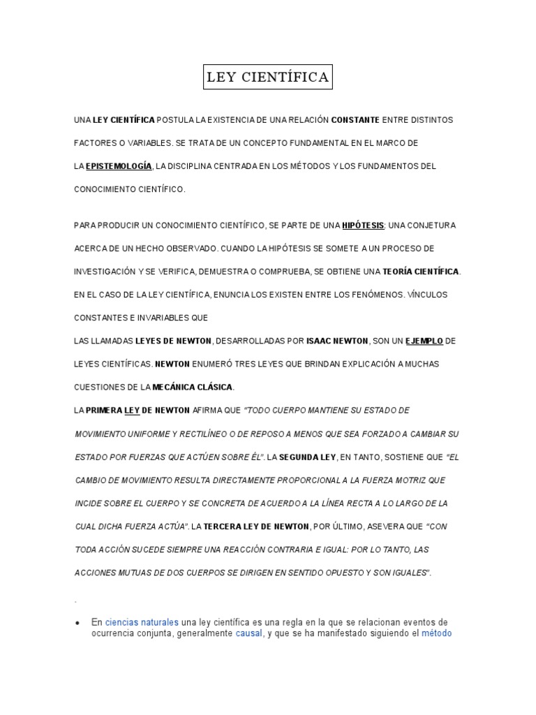 Ley Científica | PDF