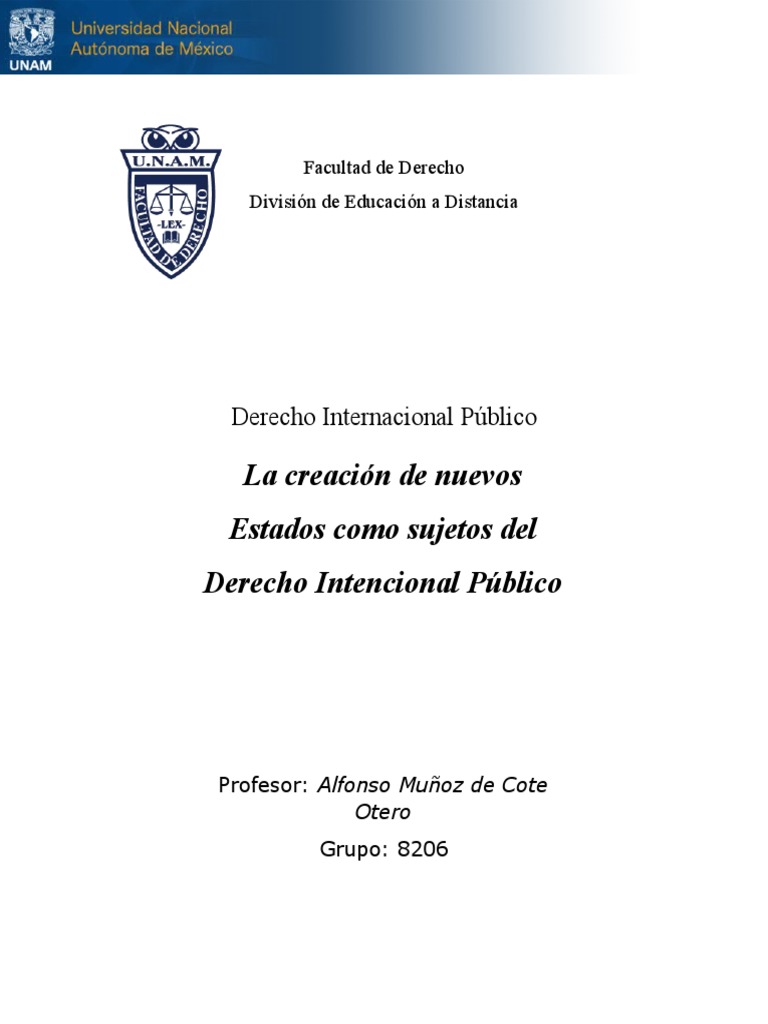 1u1 - Derecho Internaciona Publico | PDF | Estado (política ...