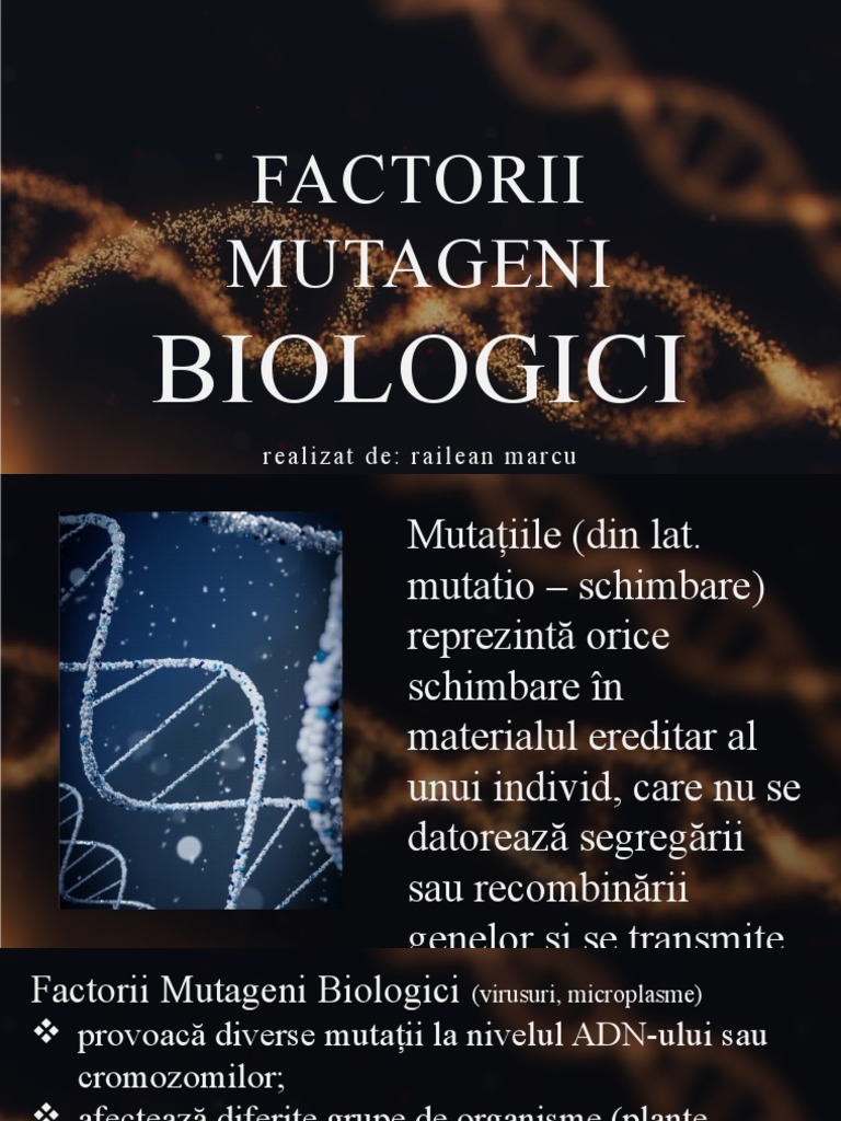 Factorii Mutageni Biologici | PDF