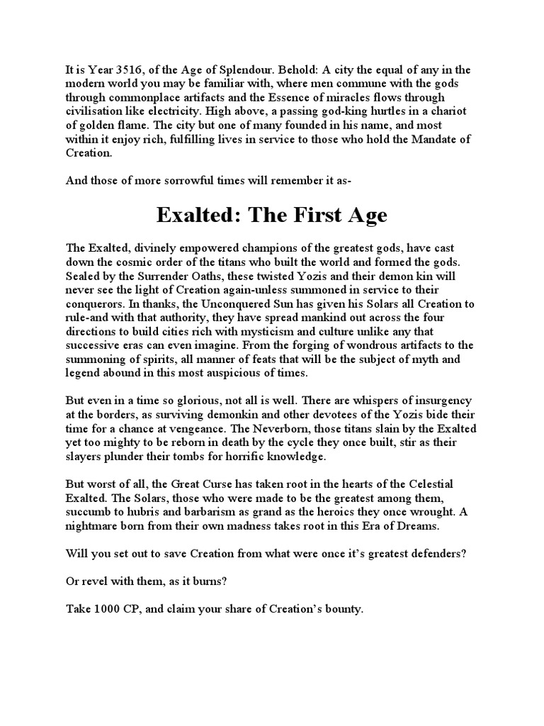 Exalted - The First Age | PDF