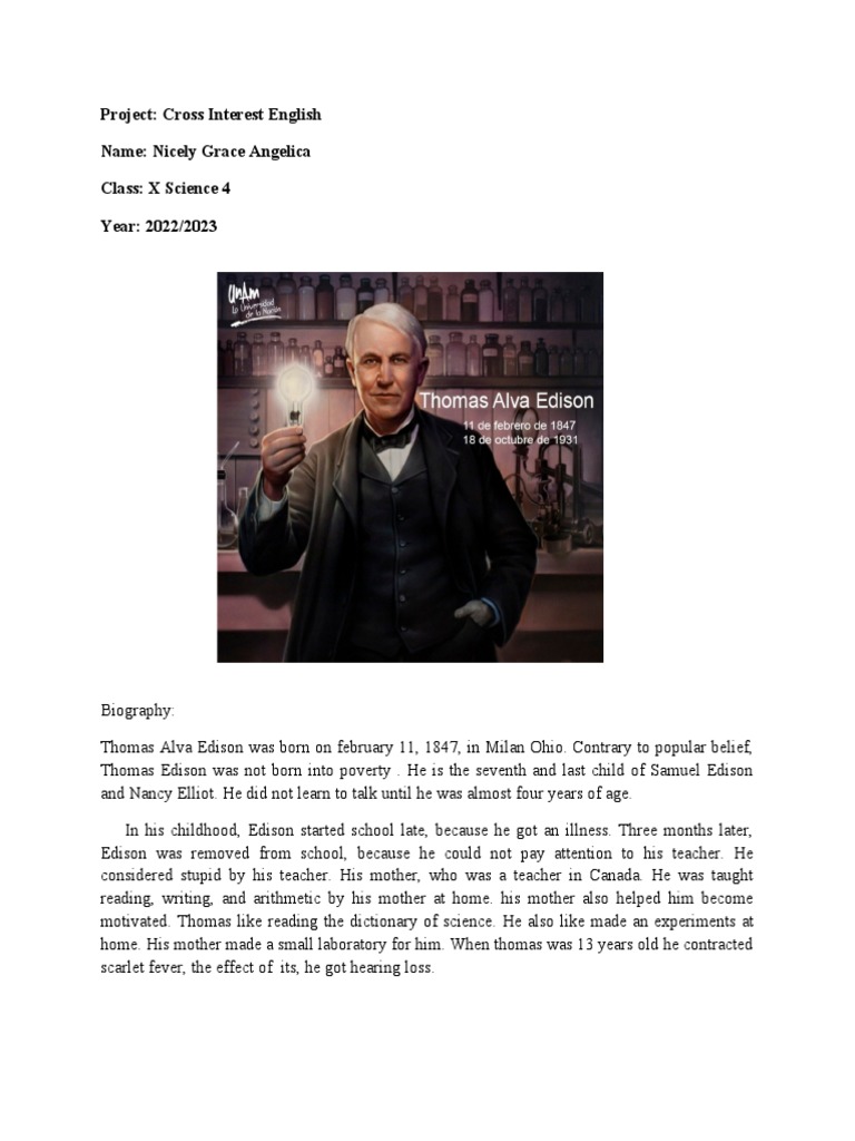 Thomas Alva Edison | PDF