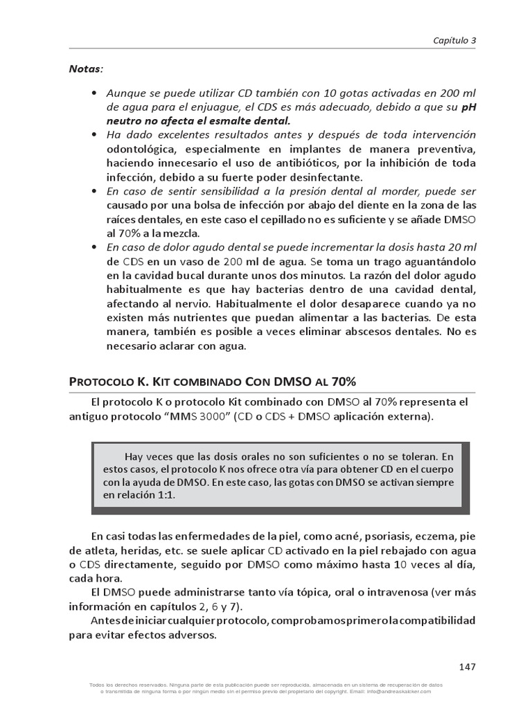 Protocolo K-Kit Combinado Con DMSO | PDF