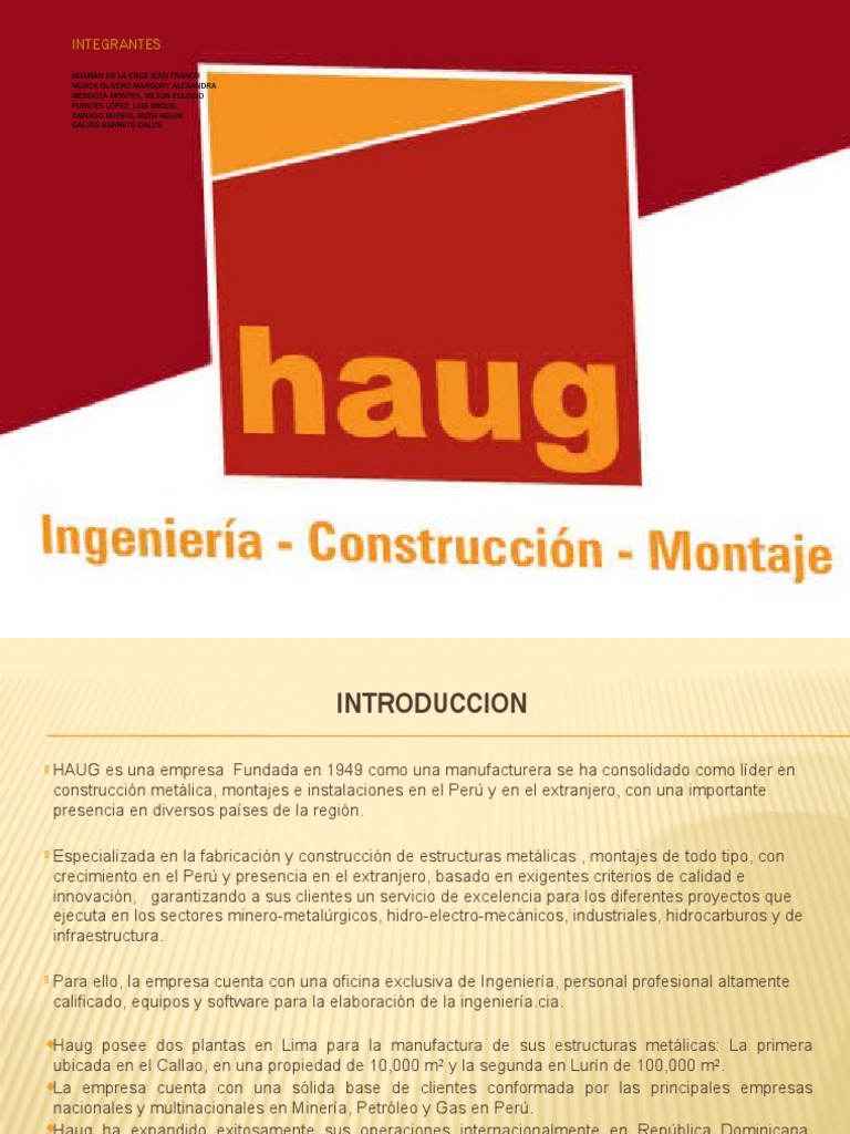 Empresa Haug Exposicion | PDF | Tecnología